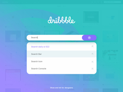 Search - UI for Dribbble #dailyui #022 by Aby Abraham - Dribbble