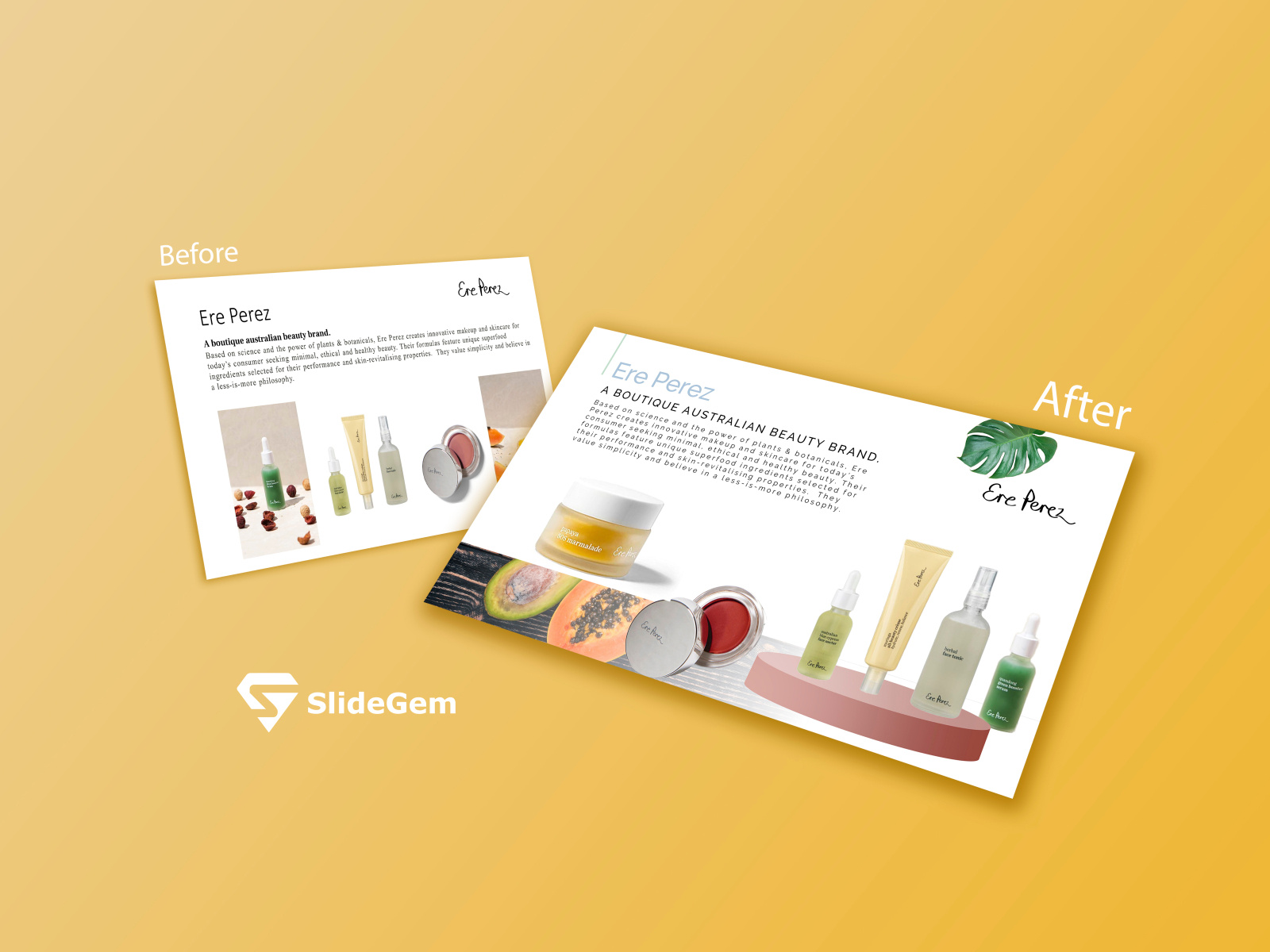 Powerpoint Presentation | Before & After Design by SlideGem on Dribbble