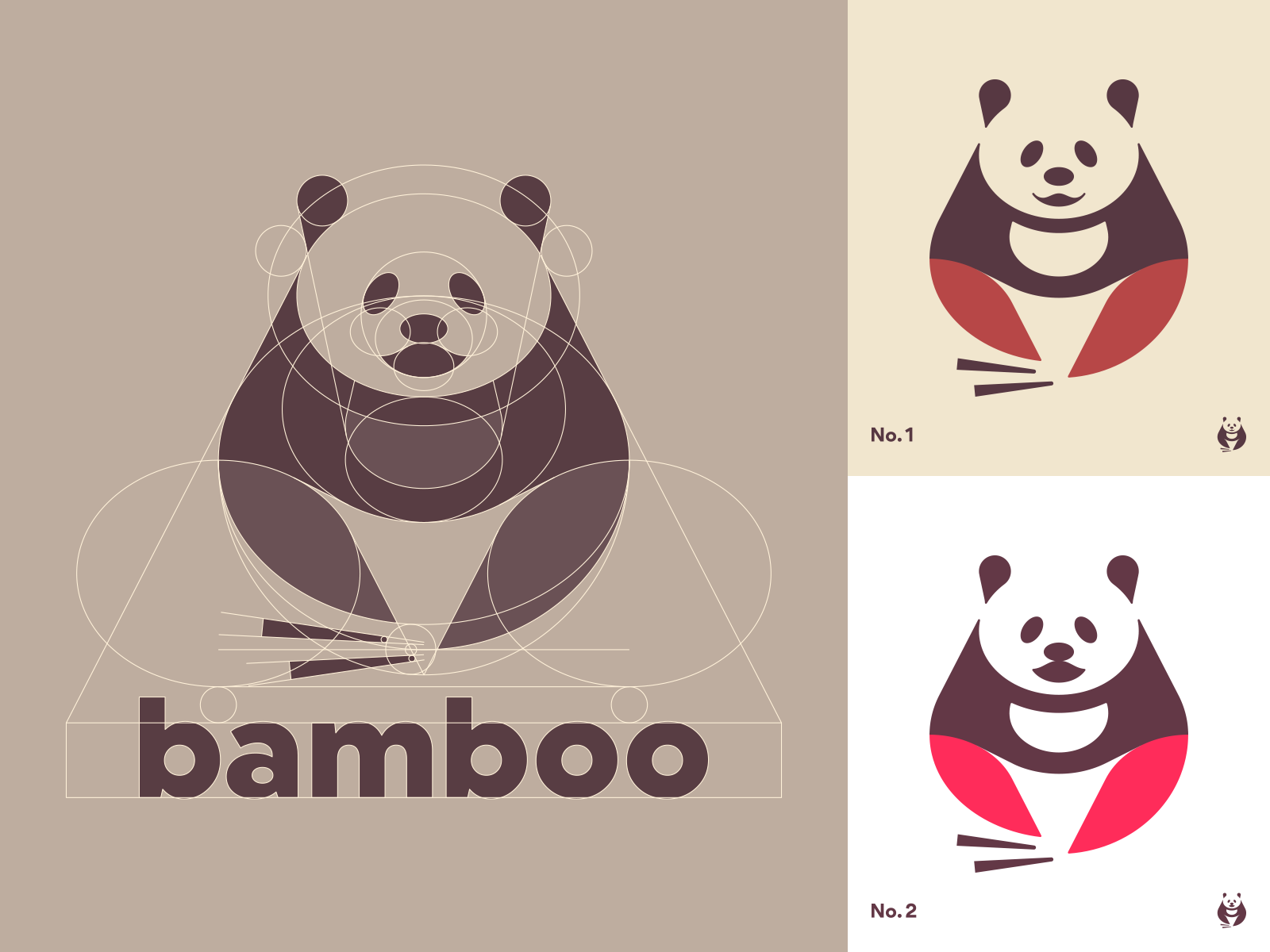 Panda Logo Concept — Underlying Grid by Sergio Chiavassa on Dribbble