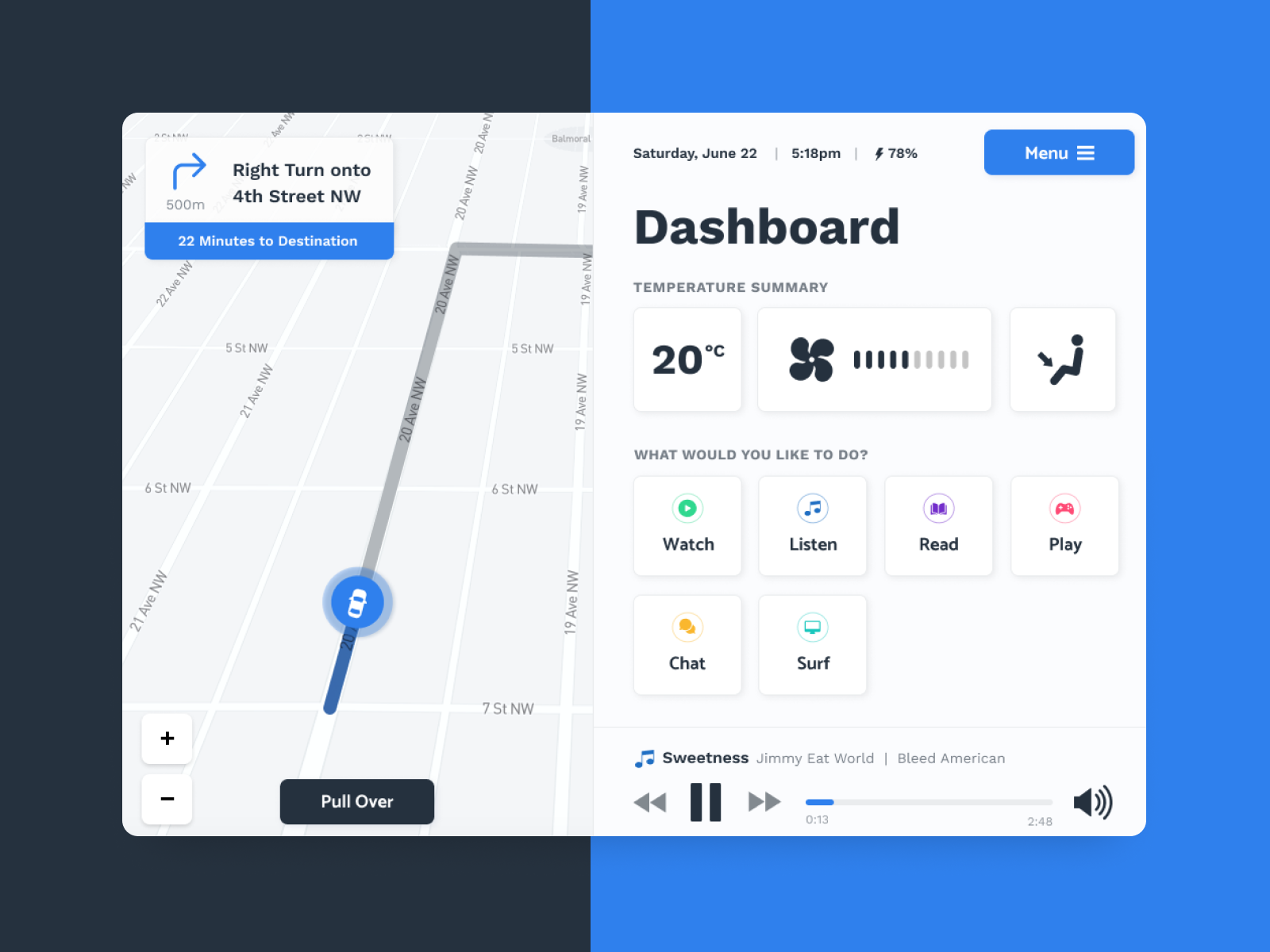 Self-Driving Car - Dashboard by Chelsea Chehade on Dribbble