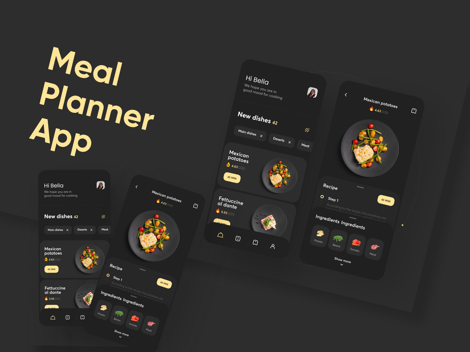 Meal Planner App by The_codegirl on Dribbble