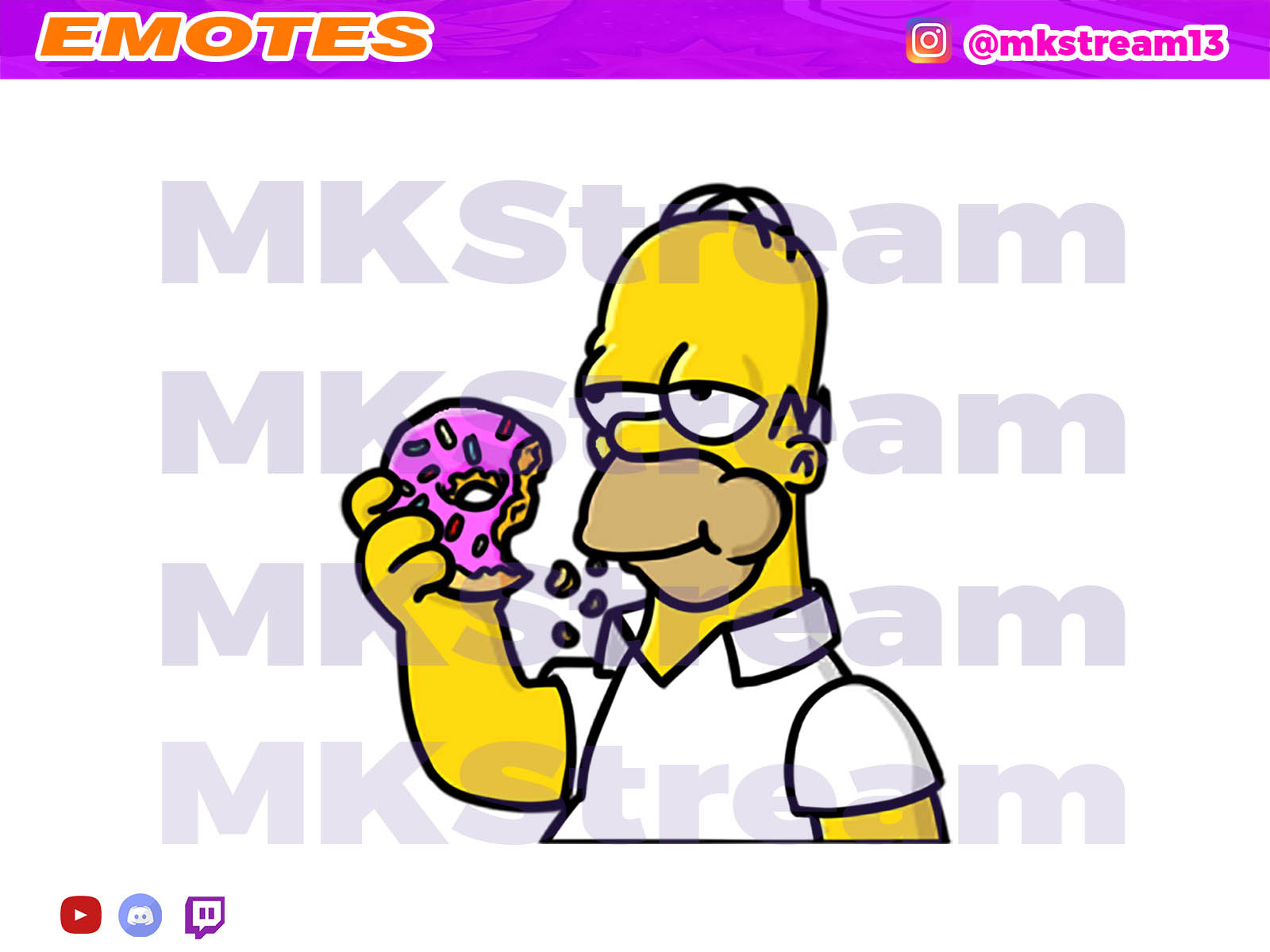 Twitch emotes the simpsons homer eat donuts by MKStream on Dribbble