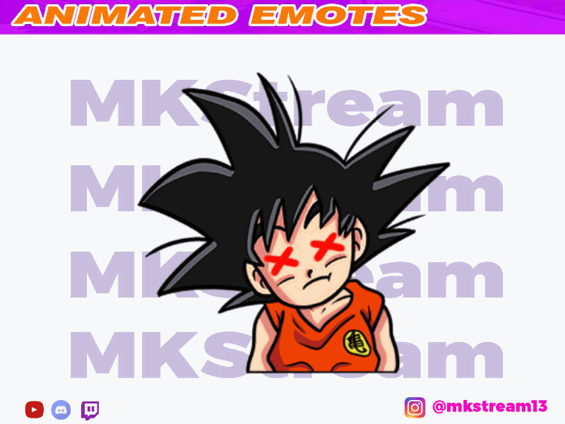 Twitch animated dragon ball kid goku dead rip by MKStream on Dribbble