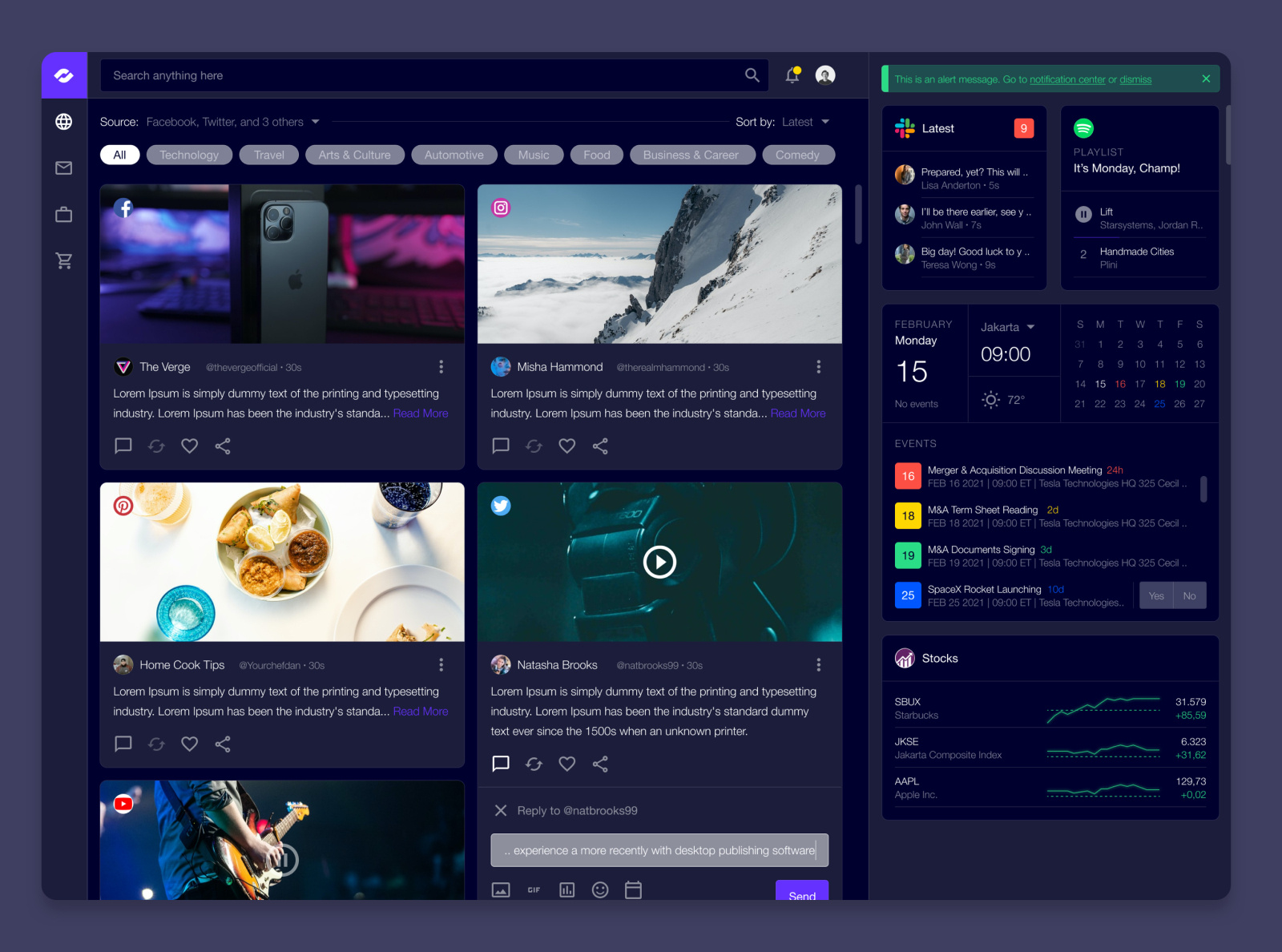 Personal Dashboard by Thomas Khogeen on Dribbble