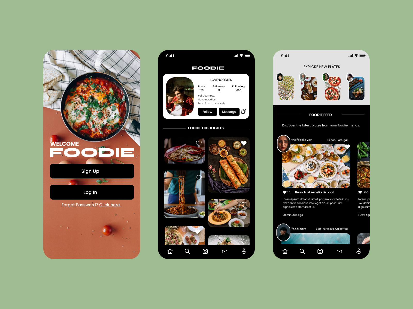 FOODIE App Design by Gabby Pereira on Dribbble