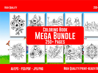 Coloring Page Mega Bundle by Ooziano on Dribbble