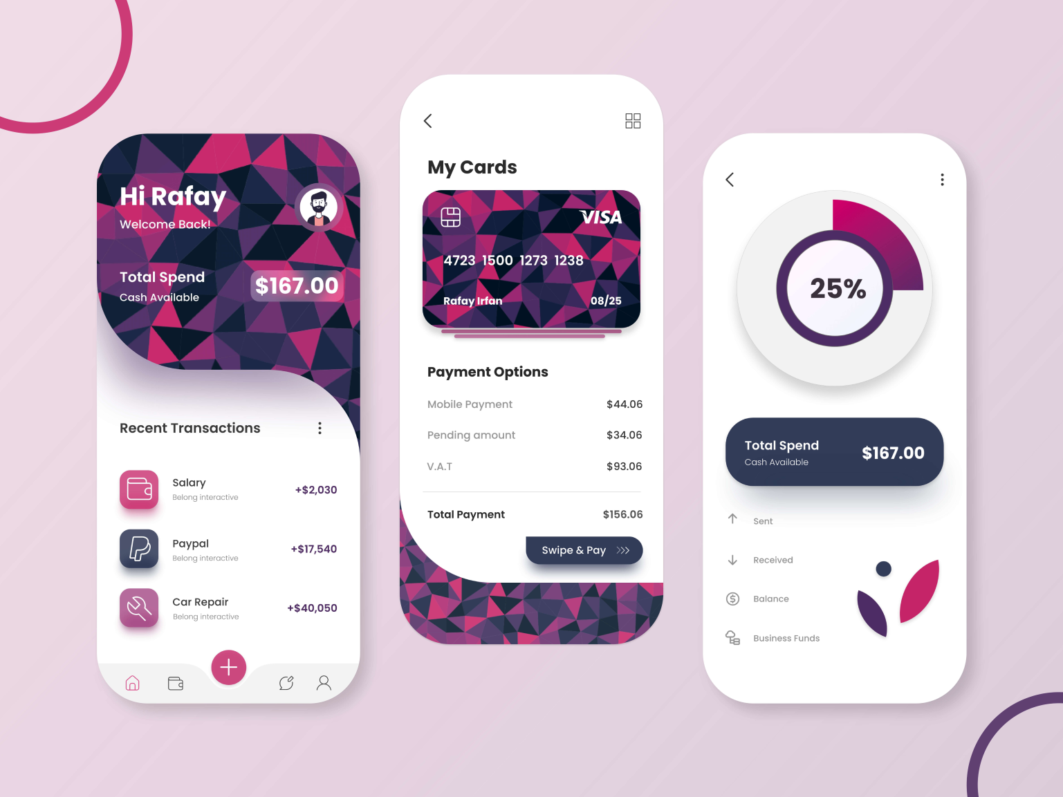 Finance Wallet Design by Rafay Irfan on Dribbble