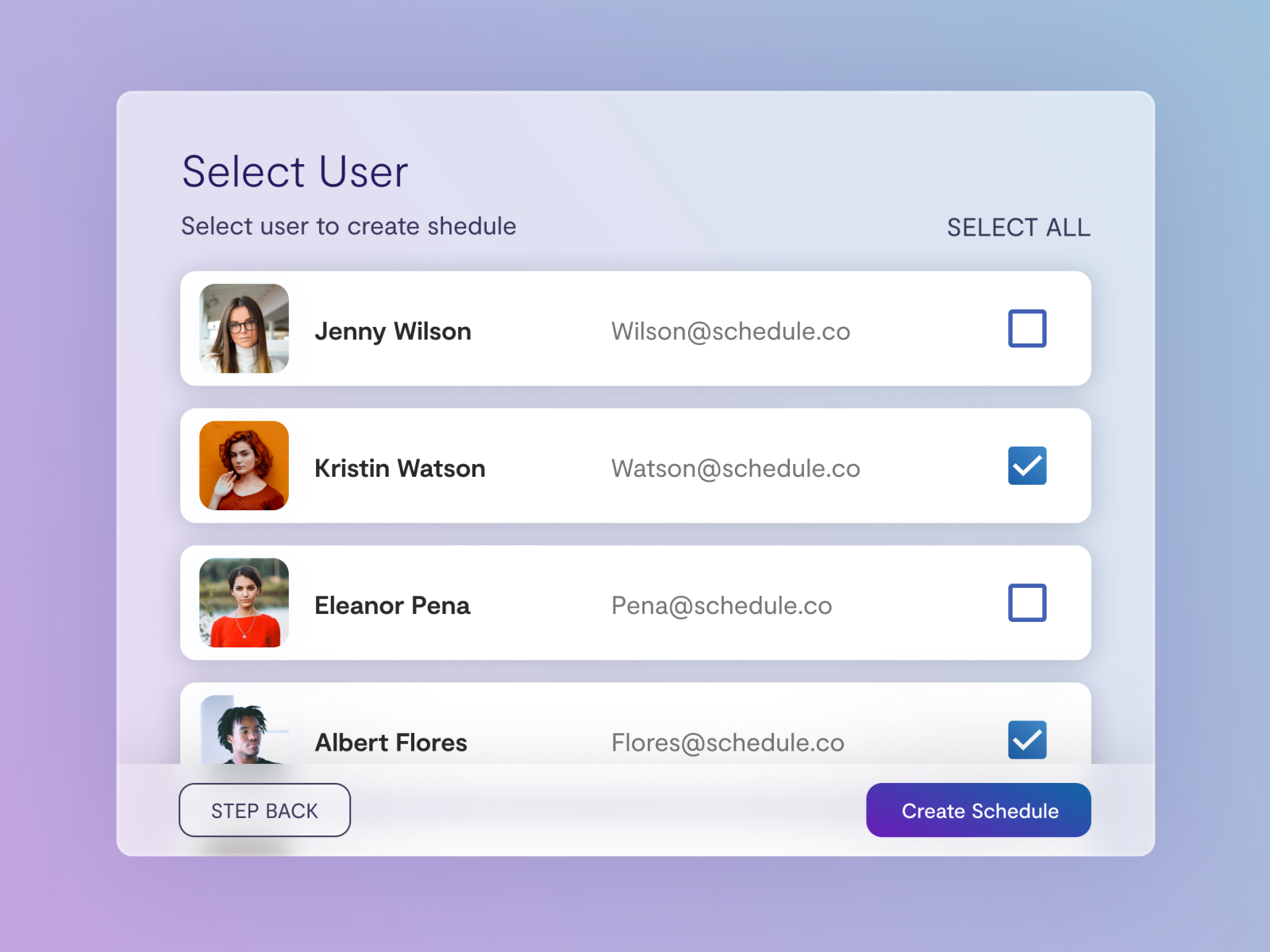 Select User. Glass Morphism design by Alexey on Dribbble