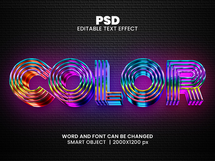 Golden 3D Editable Photoshop Text Effect Template by Bdrobin on Dribbble