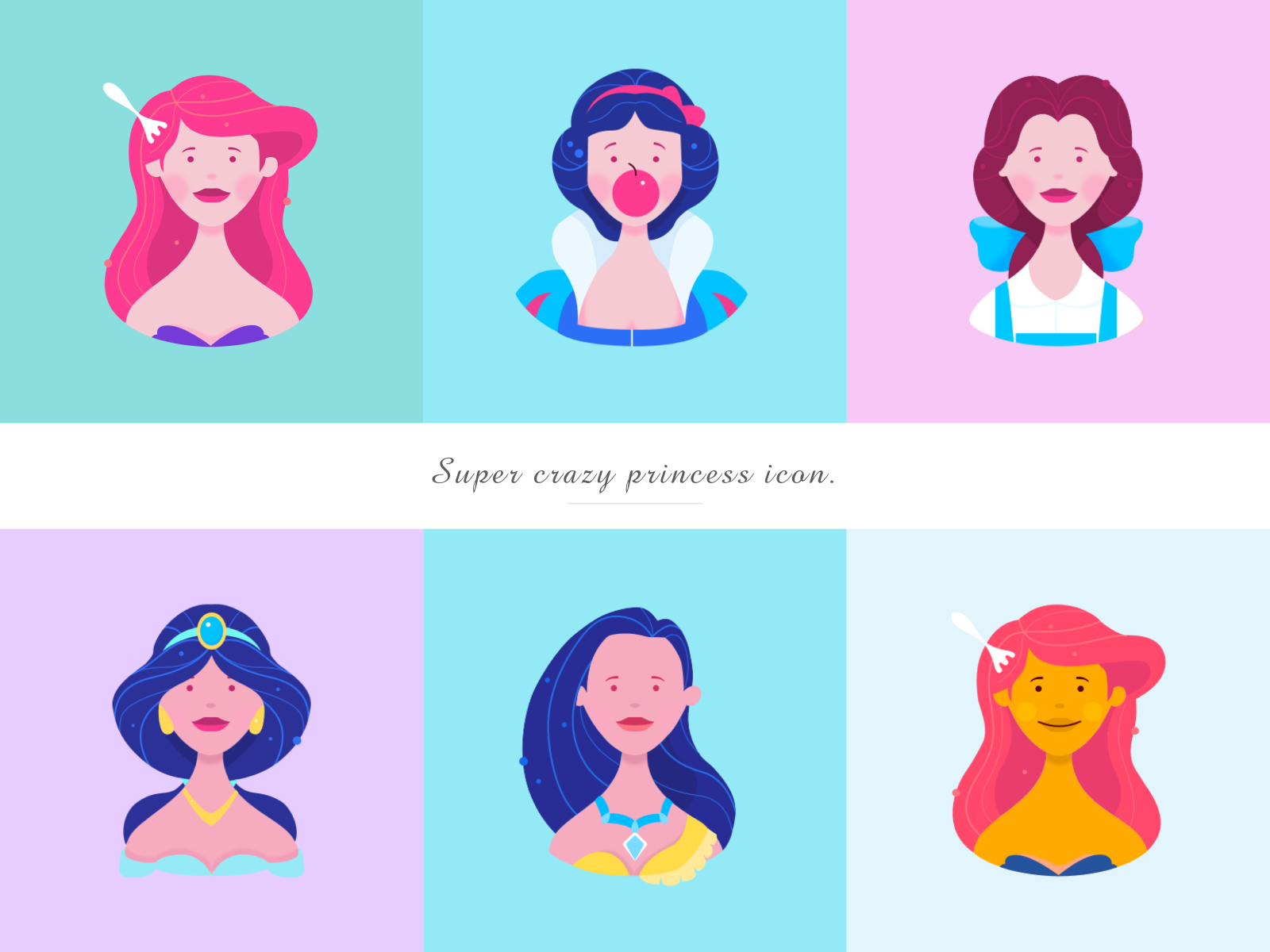 Disney princess copy. 💗 by QiAN_Galaxy on Dribbble