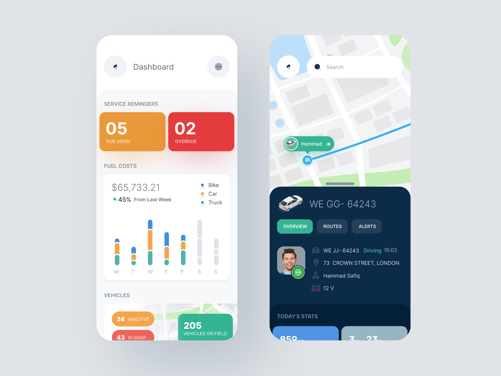 Fleet Management Mobile App by Masum Parvej for Halal Lab on Dribbble