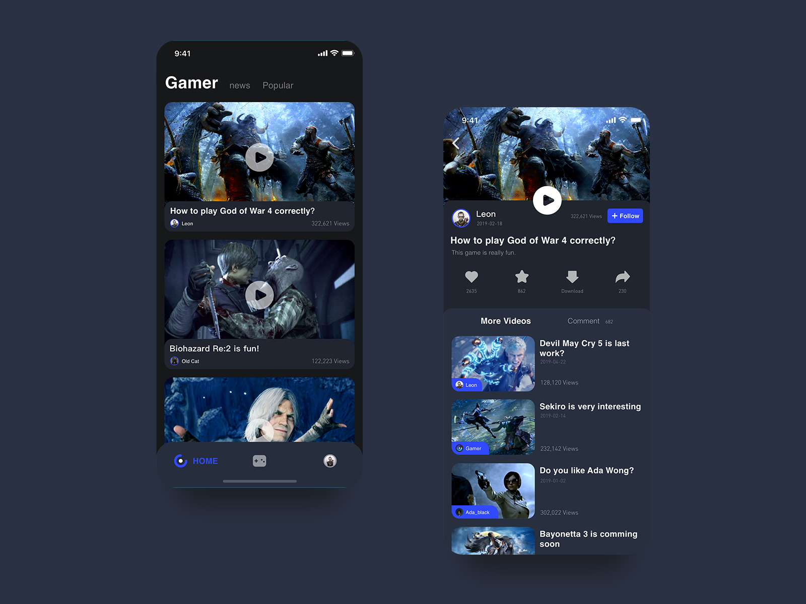 Gamer App 1 by Johnye on Dribbble