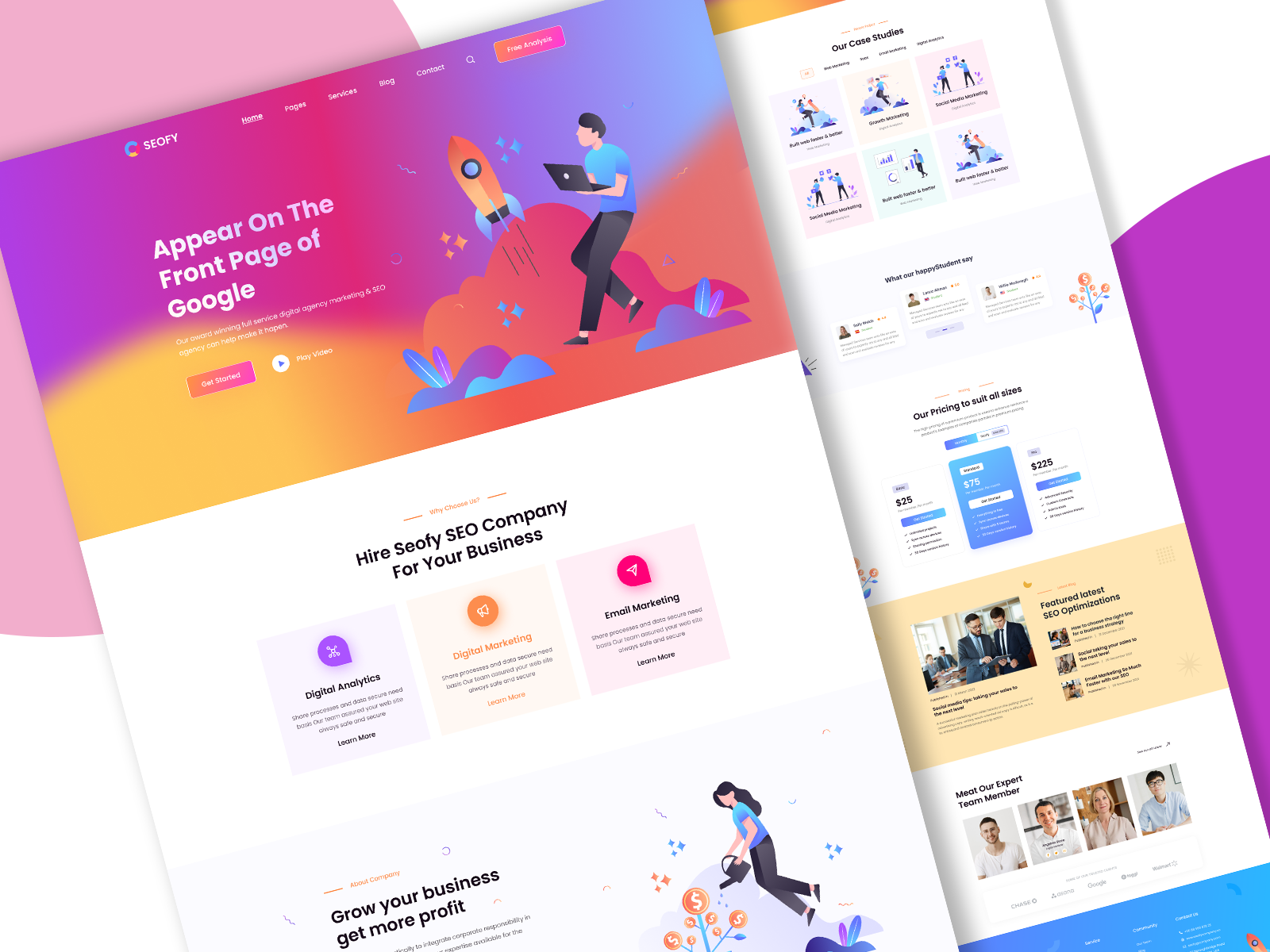 Seofy - Marketing & SEO Template Design by Jasuk M on Dribbble