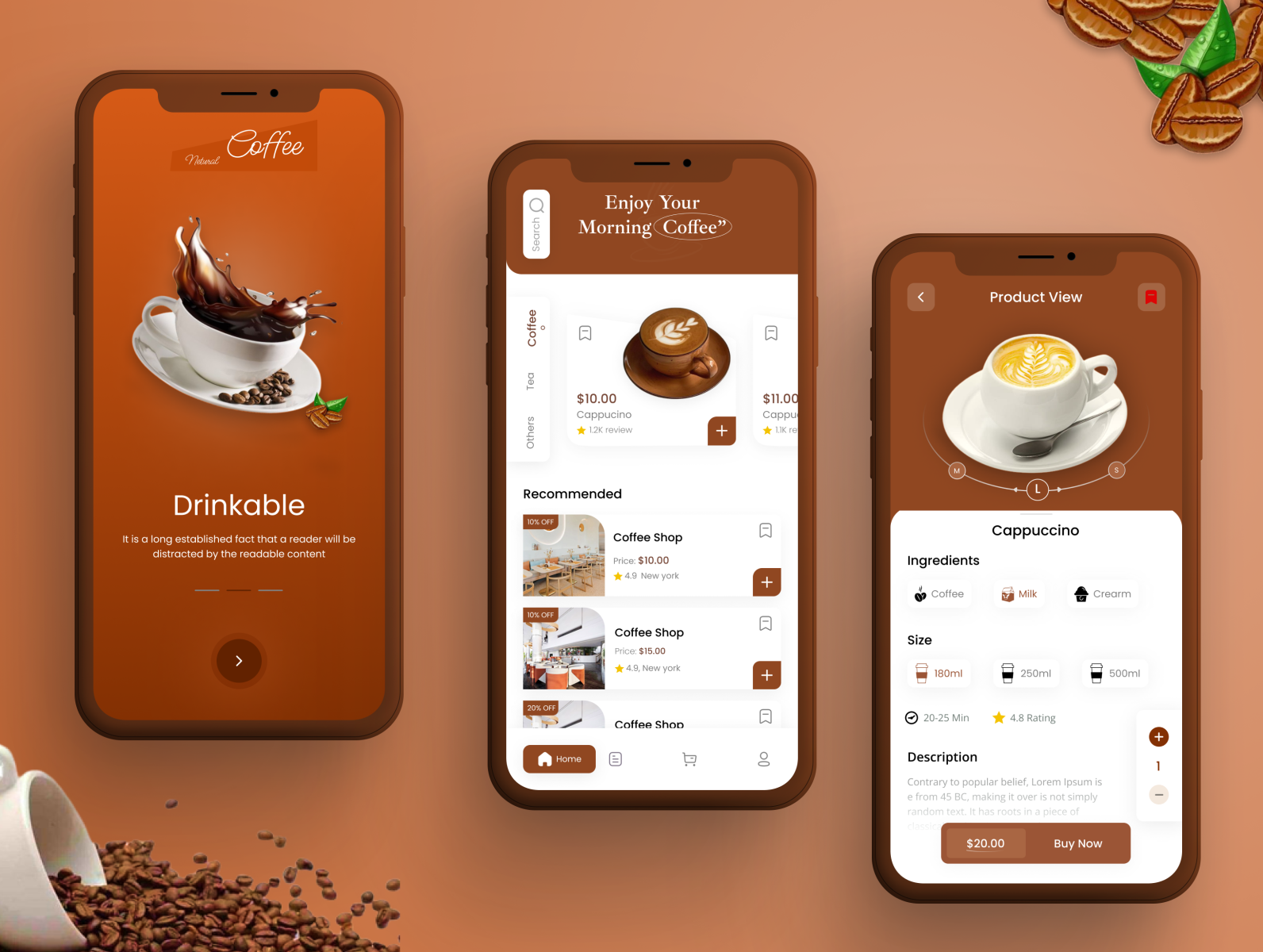 Coffee Shop Mobile Apps by Jonaed-ui on Dribbble