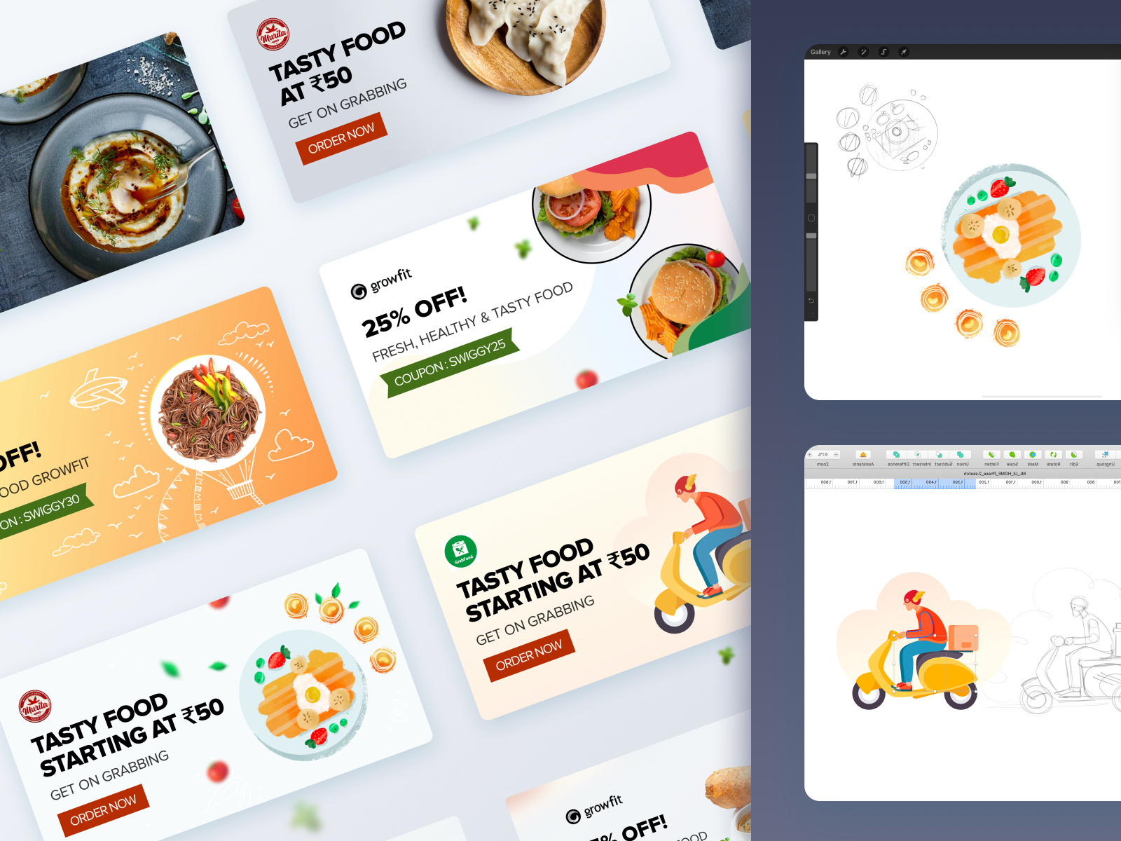 Banner Design idea by Xcarbon on Dribbble