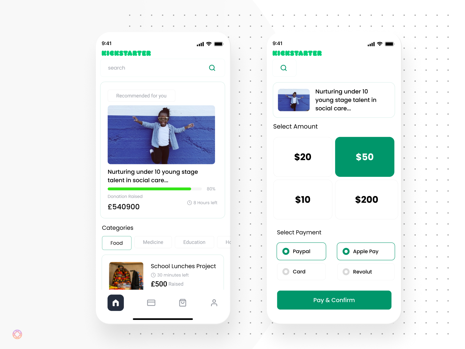 Kickstarter Young Blood Projects App by Ciara Carroll on Dribbble