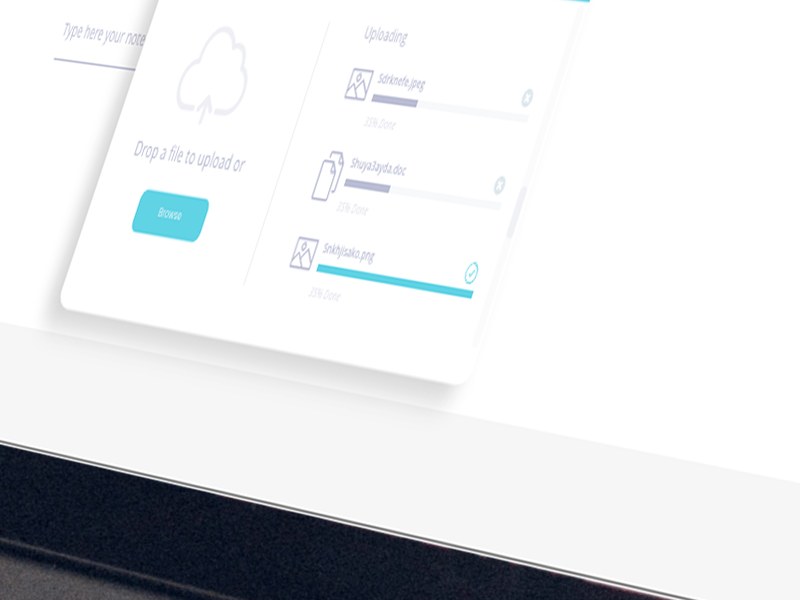 File Uploading Web UI by Biciklet on Dribbble