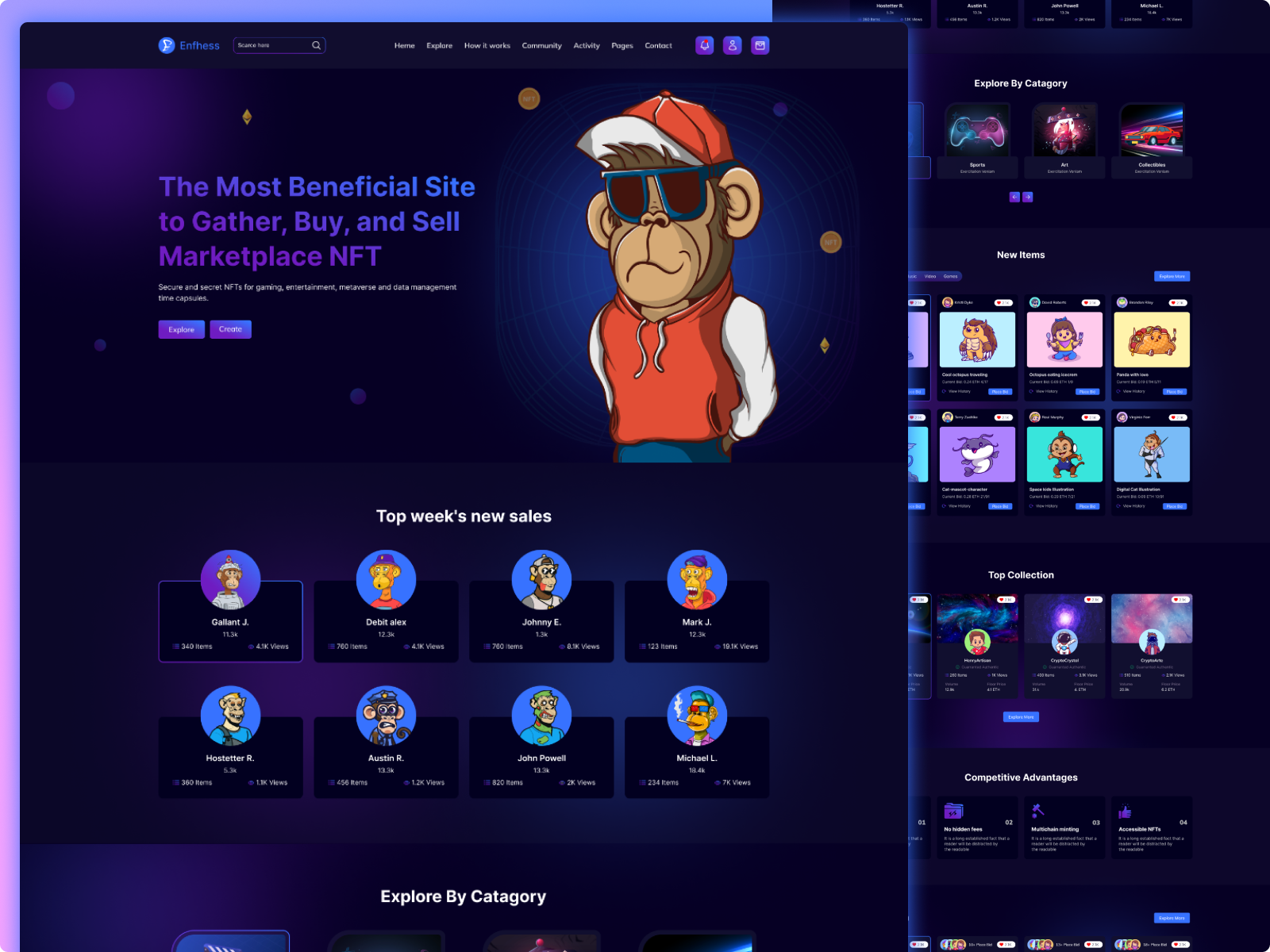 NFT Landing Page Design by Karar Mahmud on Dribbble