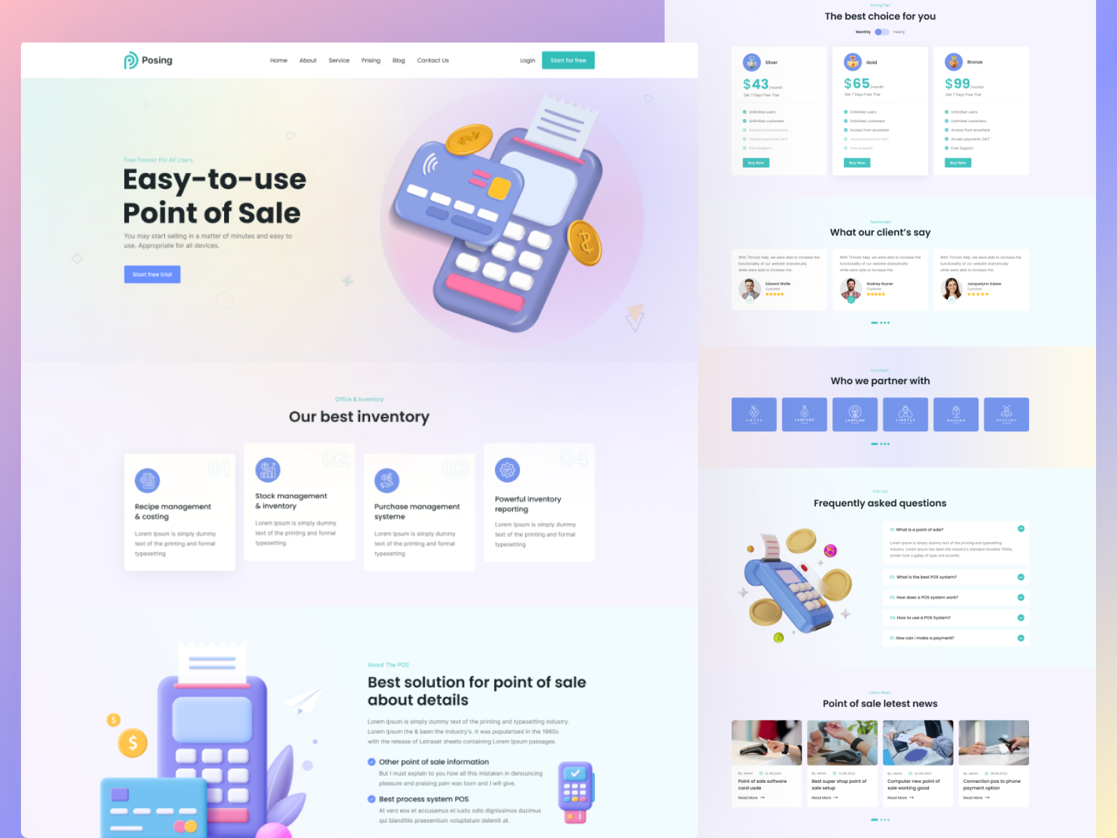 POS Landing Page Design by Karar Mahmud on Dribbble