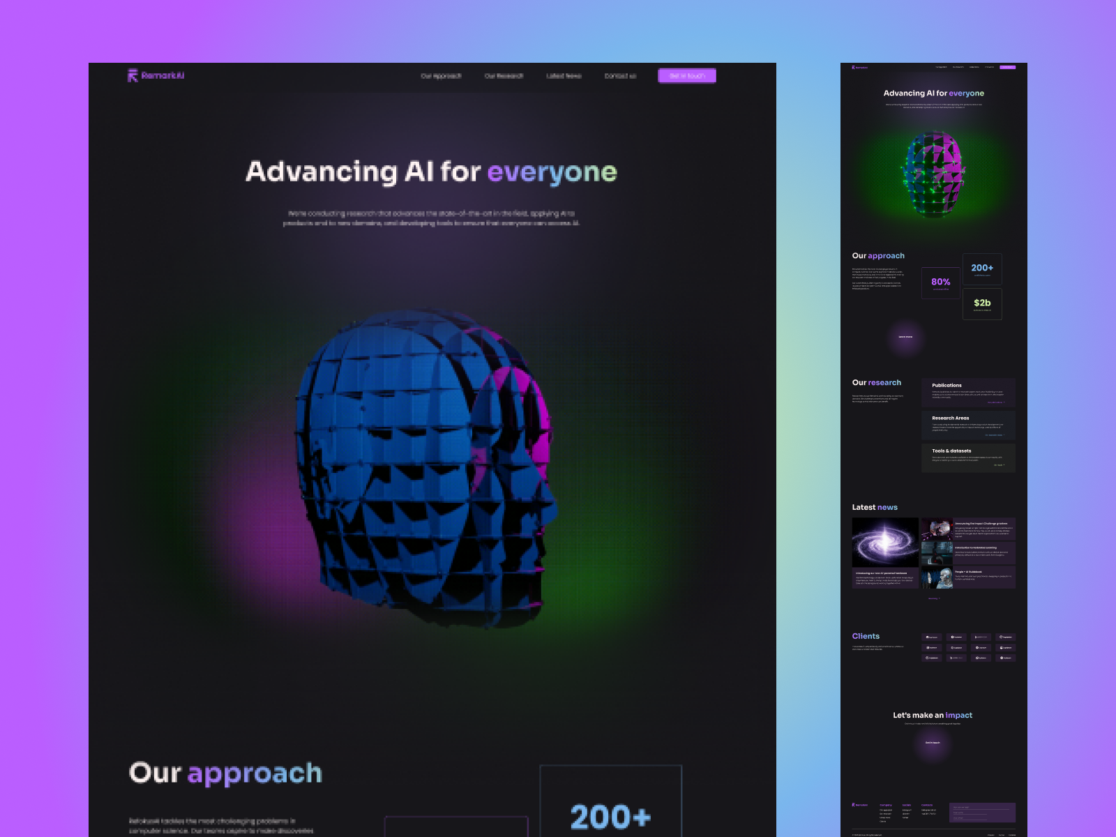 RemarkAI: Advancing AI for everyone | Homepage Concept Design by ...