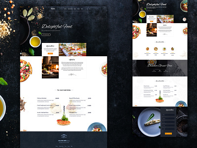 Restaurant Landing Page by Bappi on Dribbble
