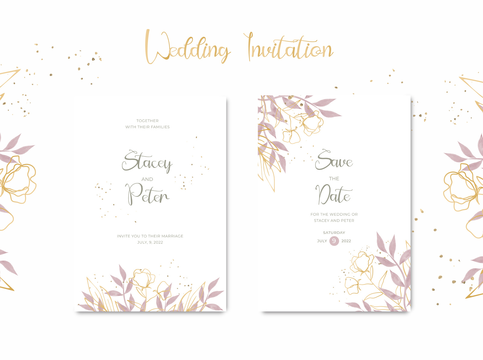Wedding invitation design concept by Anna Ivonina on Dribbble
