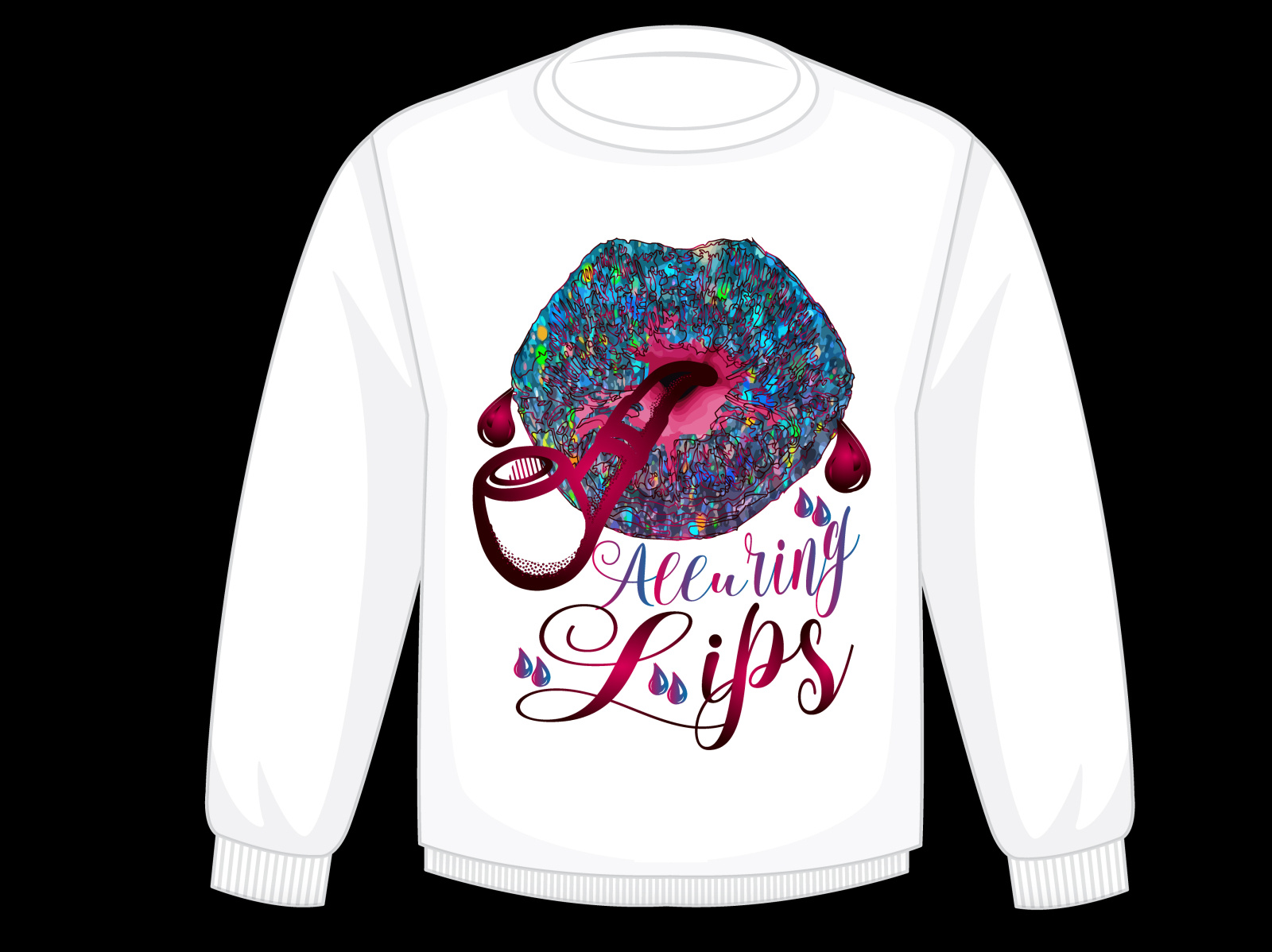 Sexy Lips Sweater Design by Mousume Akther on Dribbble