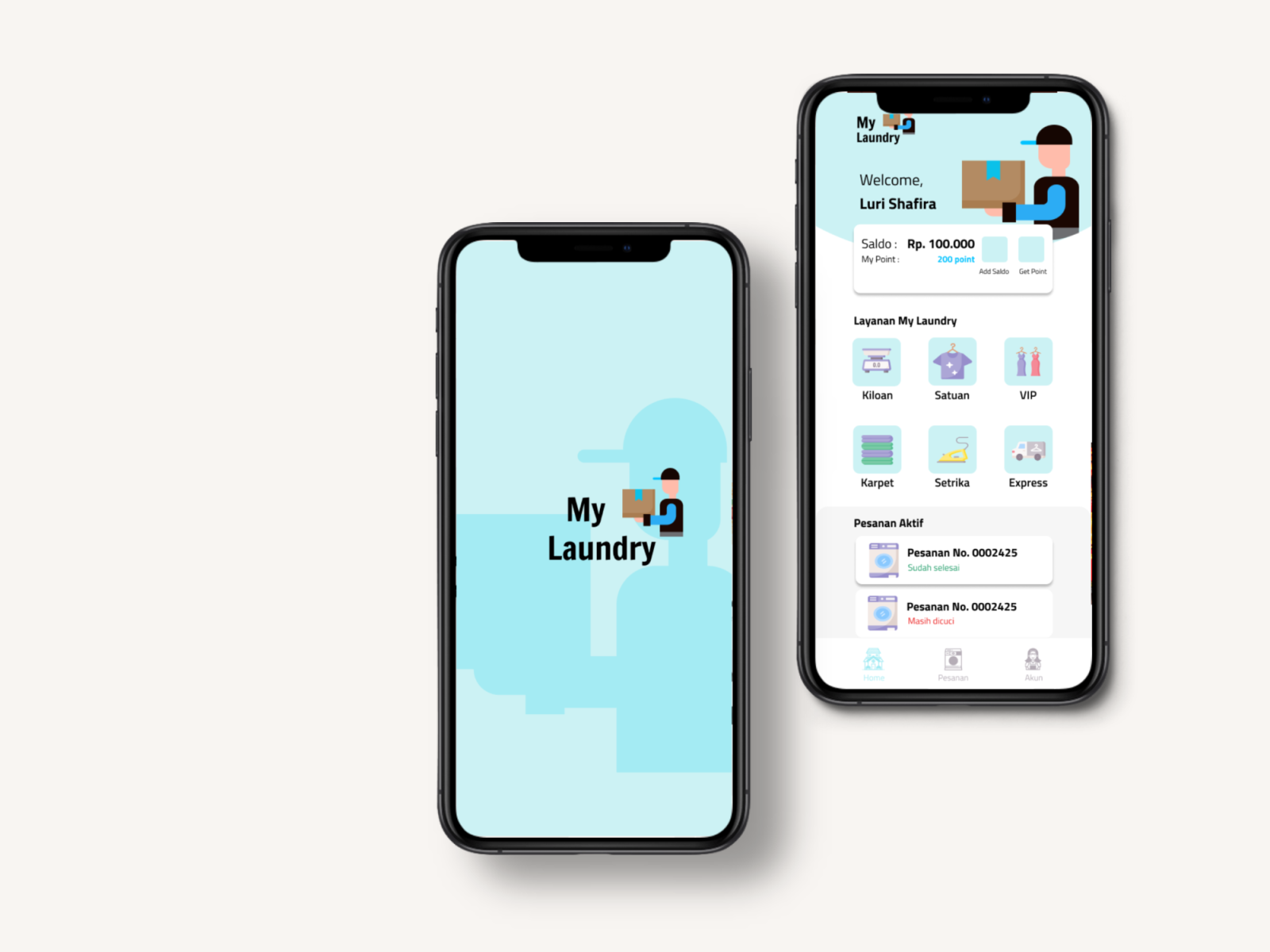 My Laundry App by Luri Shafira on Dribbble