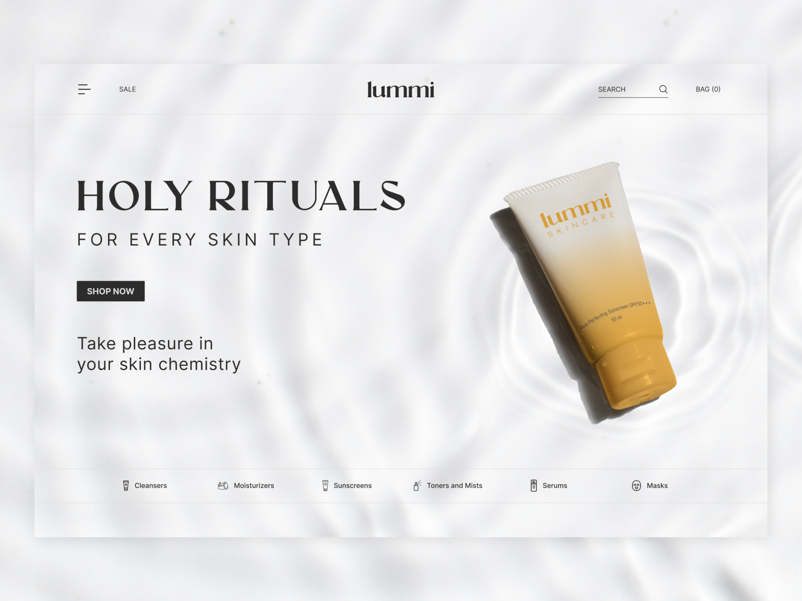 Skincare Brand Landing Page - Daily UI - 003 by Monika Patwal on Dribbble