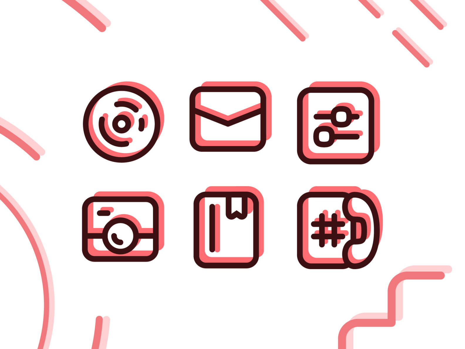 Pink line icon by Yeye on Dribbble
