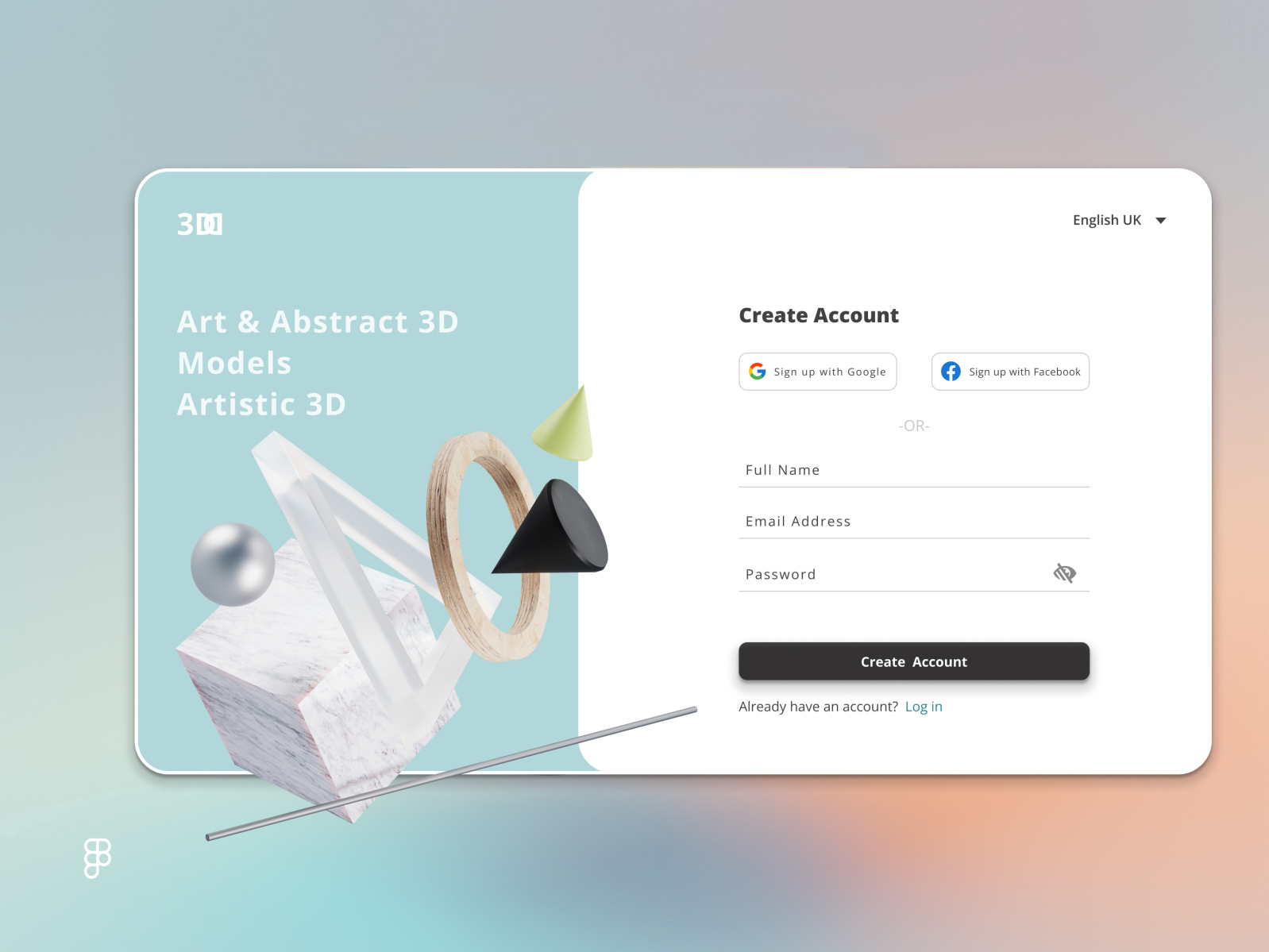 Sign up page by Yuriy Lenko on Dribbble