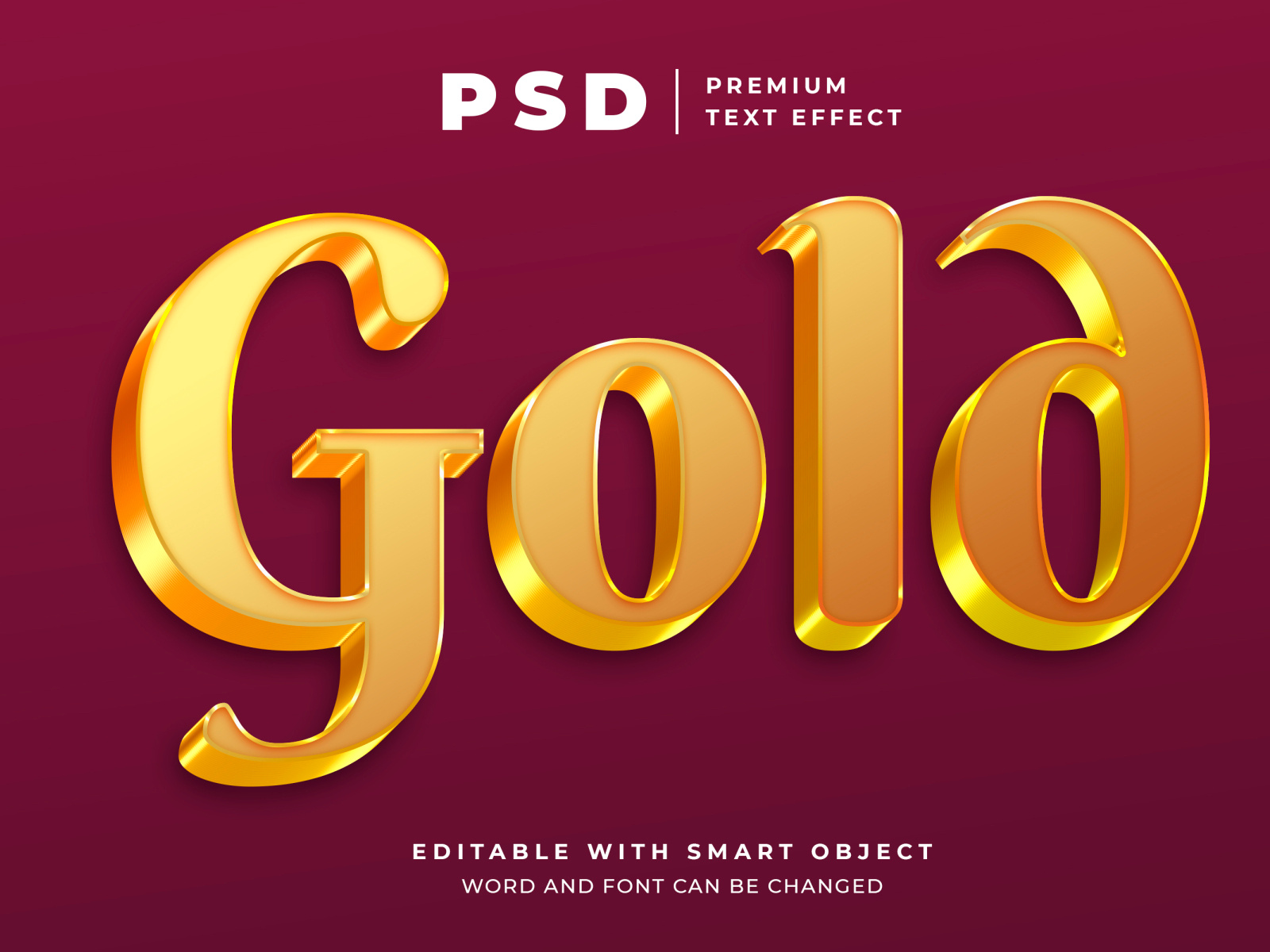 Gold editable text effect by YudiPC on Dribbble