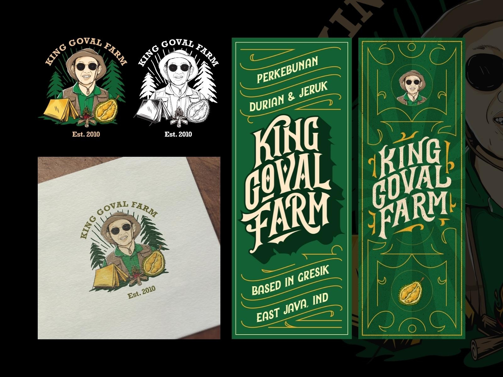 ILLUSTRATION LOGO & VISUAL BRANDING KING GOVAL FARM by ainur ridho on ...