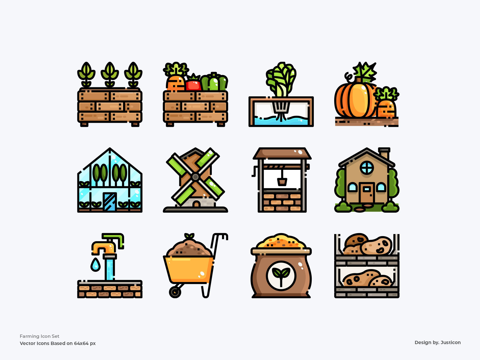 Farming Icon Set by Justicon on Dribbble