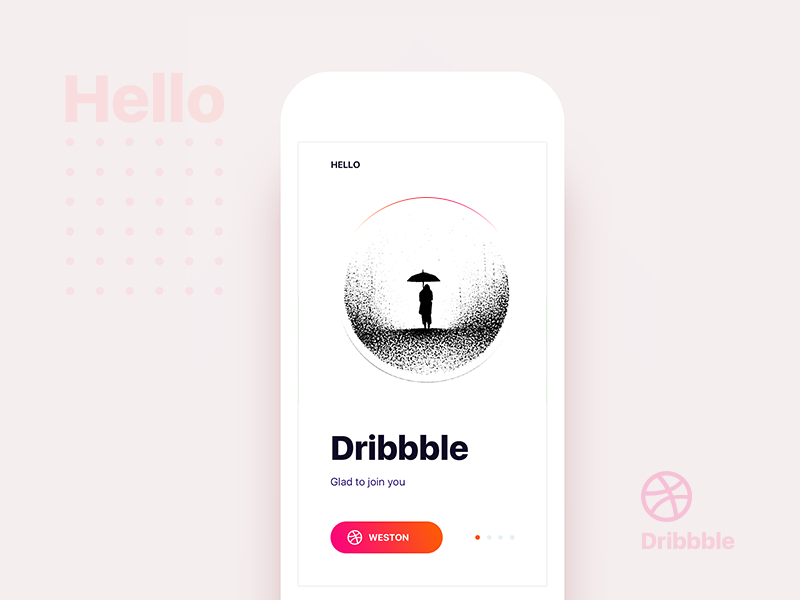 hello dribbble by Weston on Dribbble