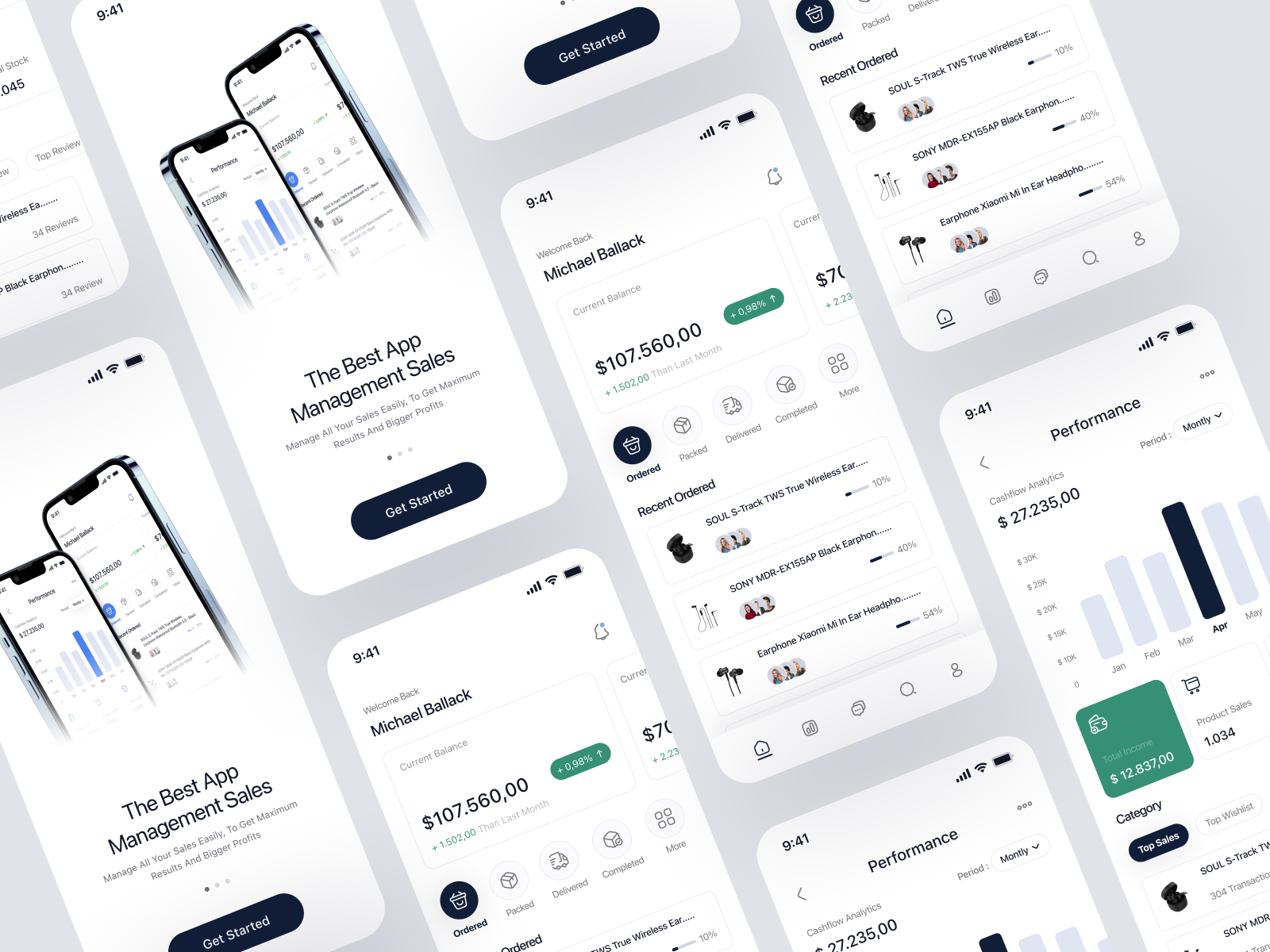 Sales Report Mobile App by Zakaria for 10am Studio on Dribbble