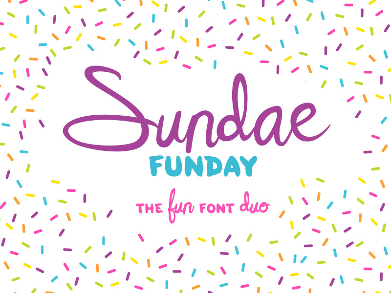 Sundae Funday Fonts & Graphics by Scott Howard on Dribbble