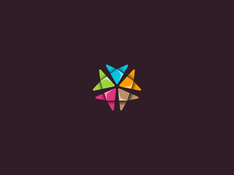Abstract 'Penta' logo by Milos Subotic on Dribbble