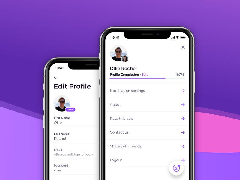 App Profile by Logan DeBiase on Dribbble