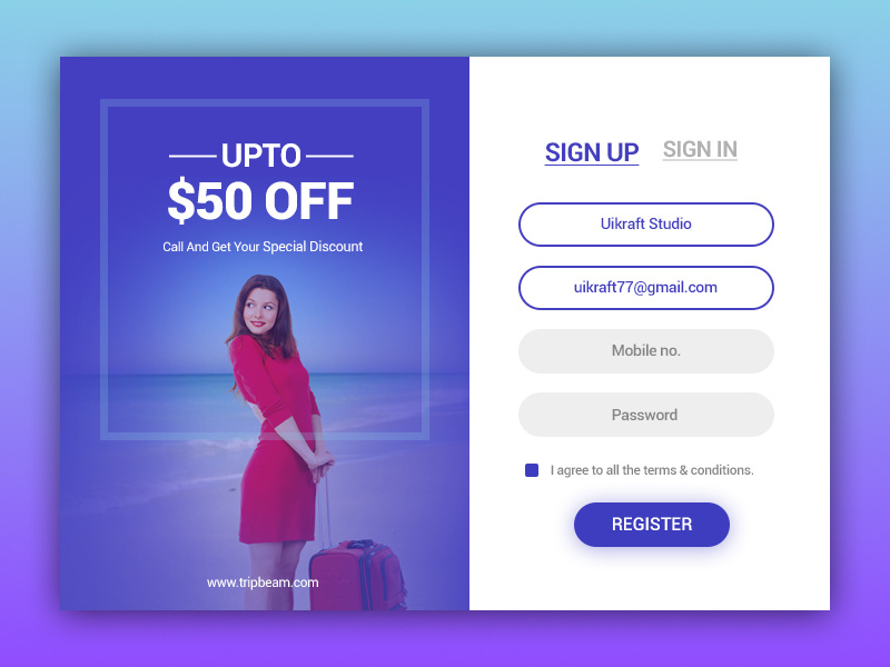 Login Form by Manjit Singh on Dribbble