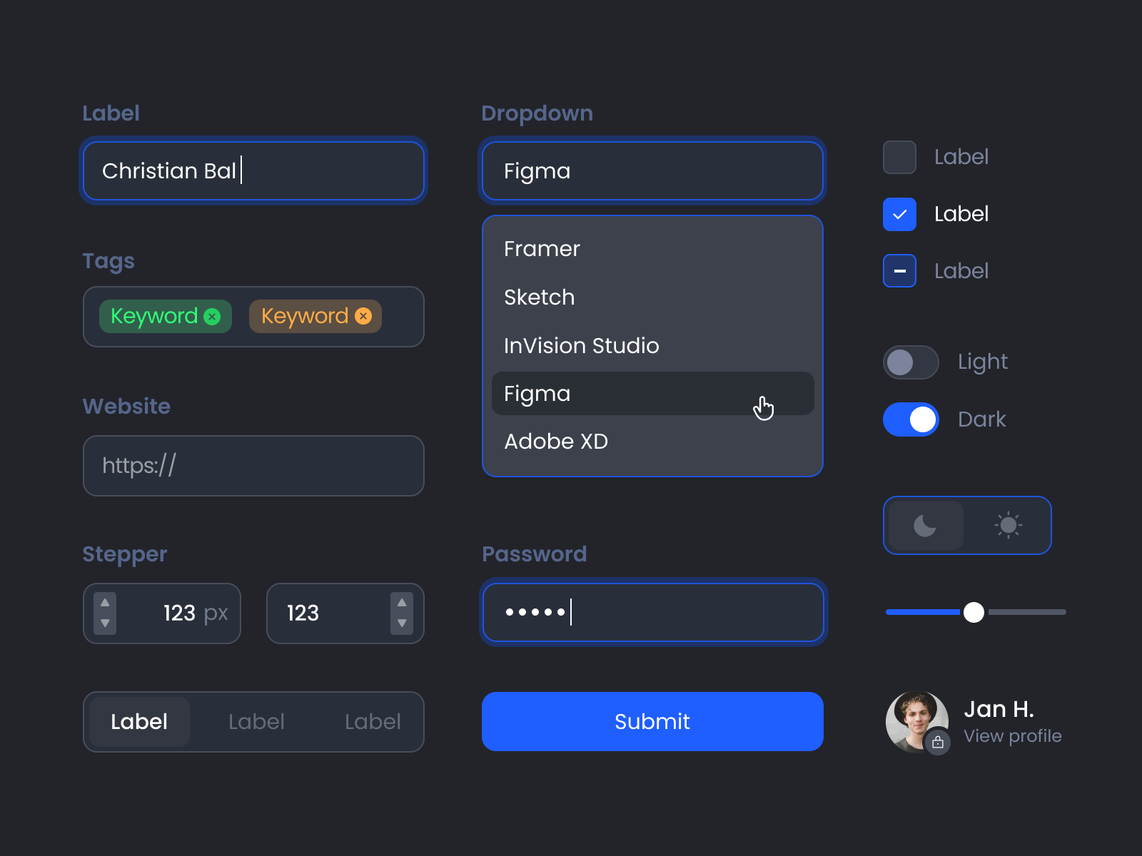 Dark UI Elements by Anshuman Tiwary on Dribbble
