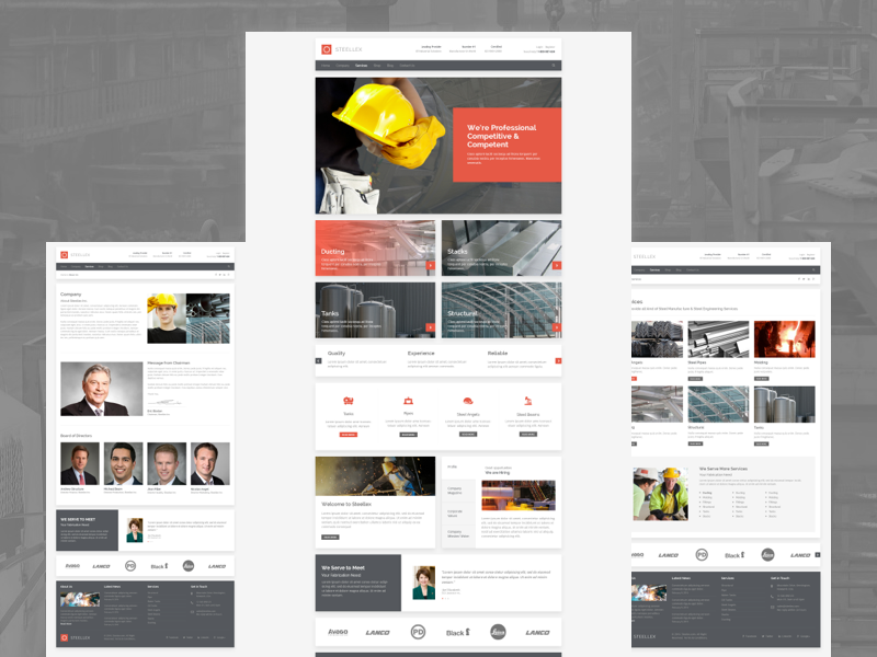 Stellex. Manufacturing Company Website by Sarwar on Dribbble