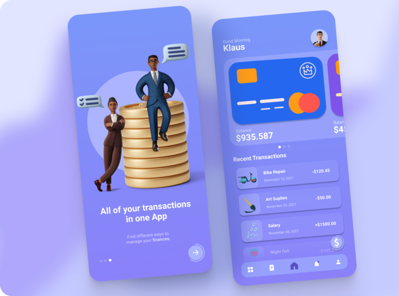 Banking App Concept by Nicolas Ballesteros on Dribbble