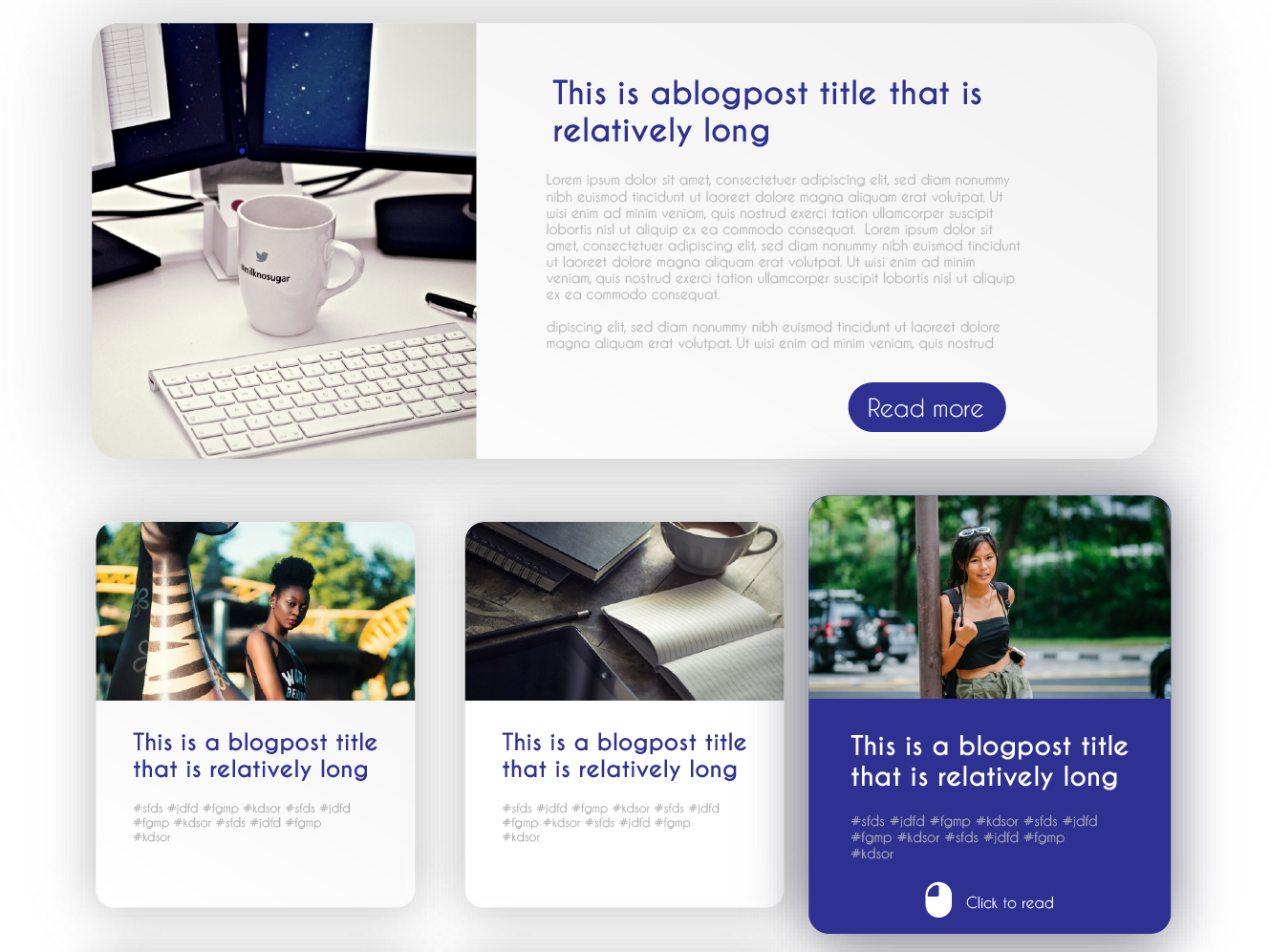 Blog post loop concept by Roel Van Eyken on Dribbble