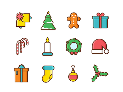 Christmas Icons by Ayesha Rana on Dribbble