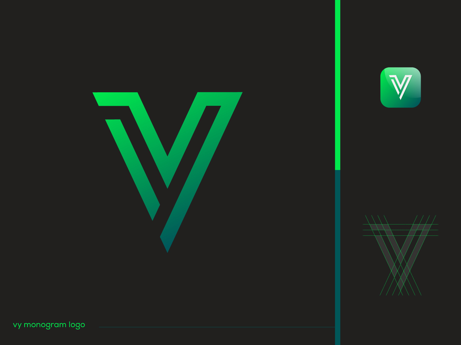 vy monogram logo by Sakib Hasan Rabby on Dribbble