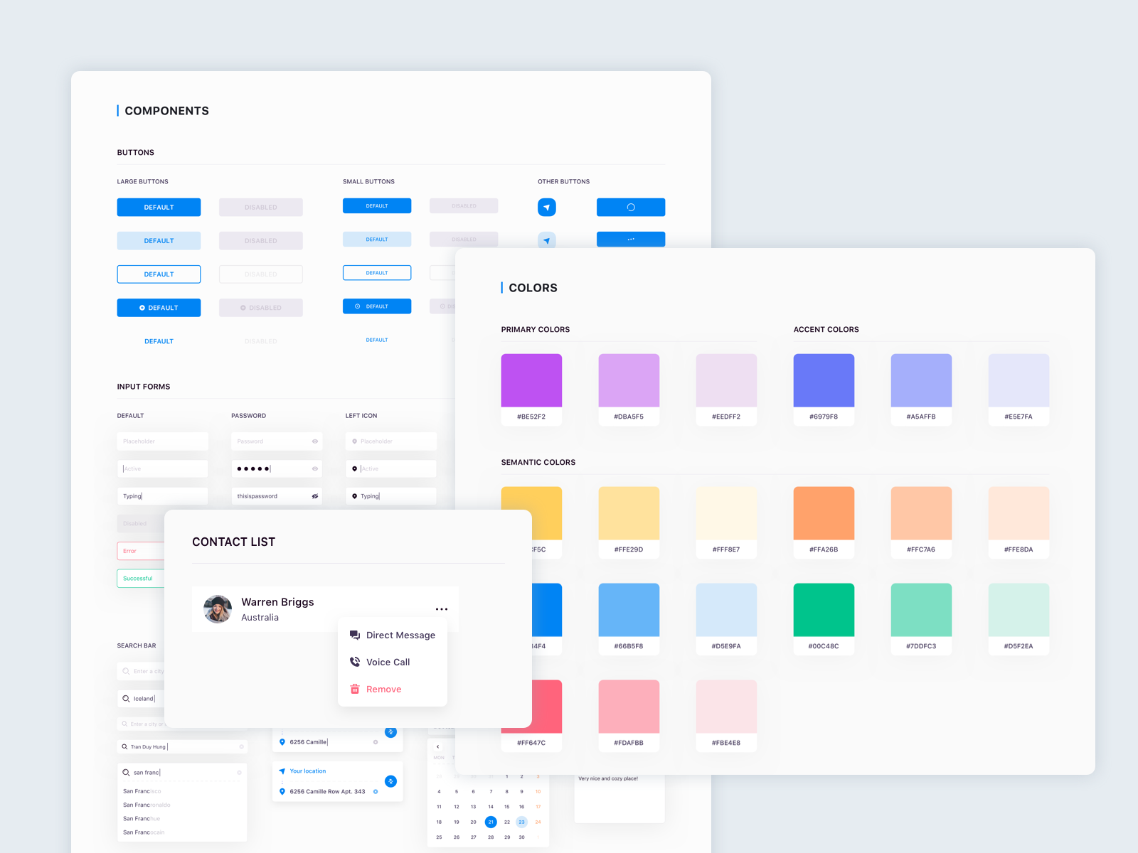 Design system by Iryna Shapovalova on Dribbble