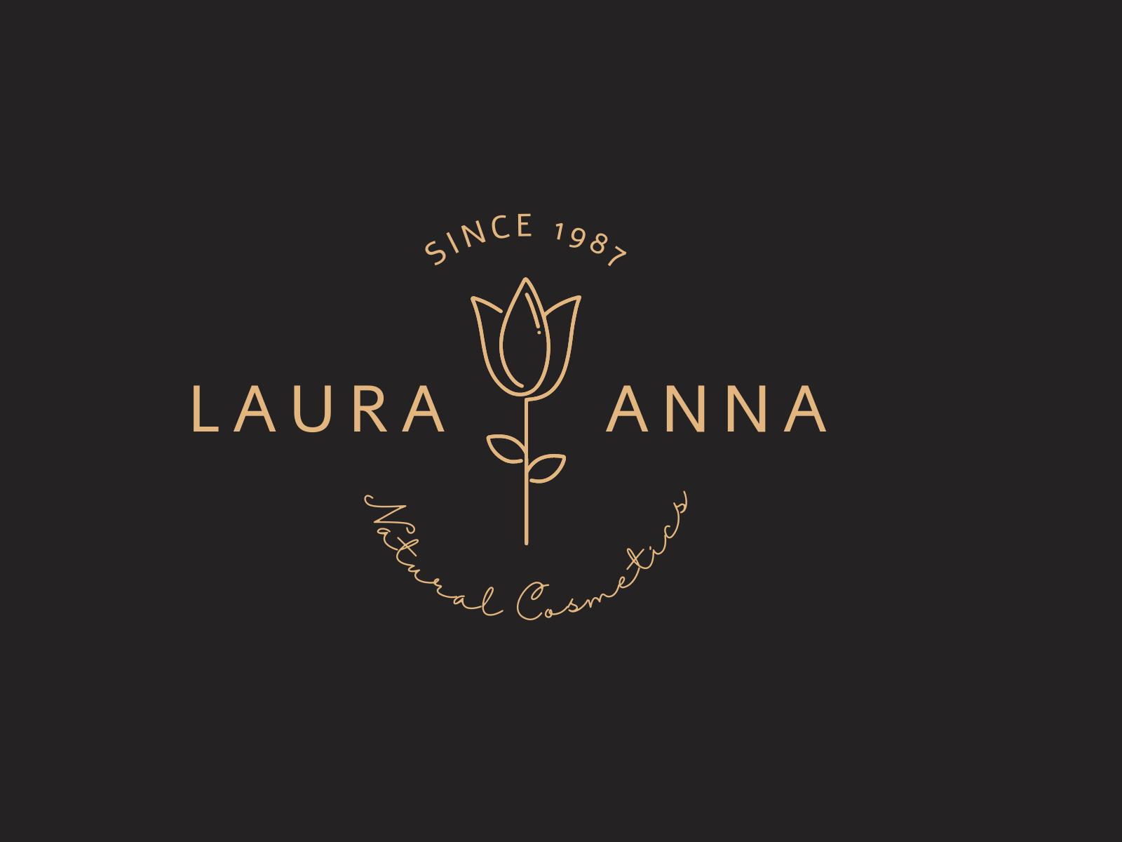 Laura anna cosmetics logo by moh aji on Dribbble