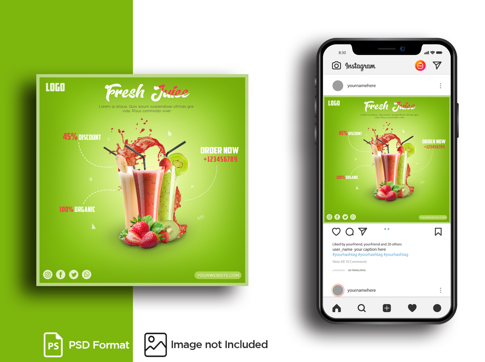 Fresh Juice Add Banner || by Cyrus Rex on Dribbble