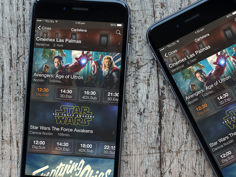 Movie Showtimes by Estudio Goró on Dribbble